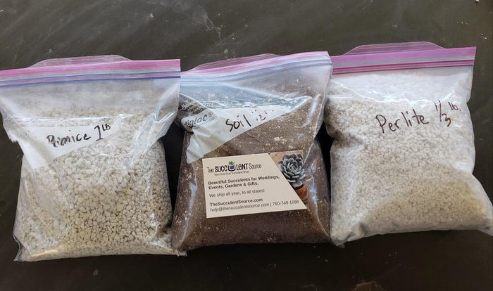 Soil, Pumice, Perlite, Worm Castings
